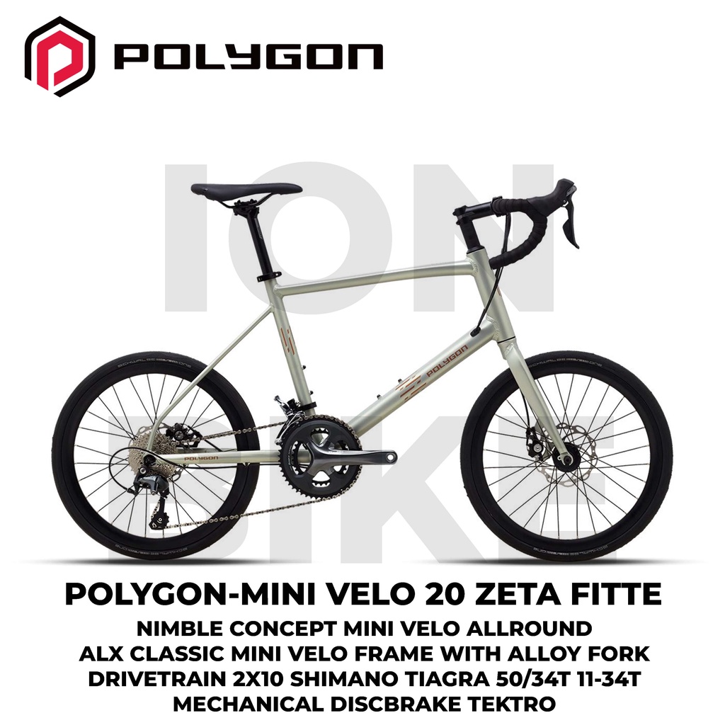 Jual Sepeda Mini Velo 20 Polygon Zeta Fitte Dropbar RoadBike Terbaru ...