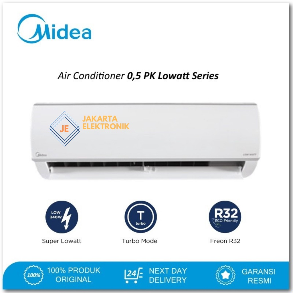 Jual MIDEA AC 1/2 PK - 3/4 PK - 1 PK -1.5 PK -2 PK + PASANG PIPA 4 ...