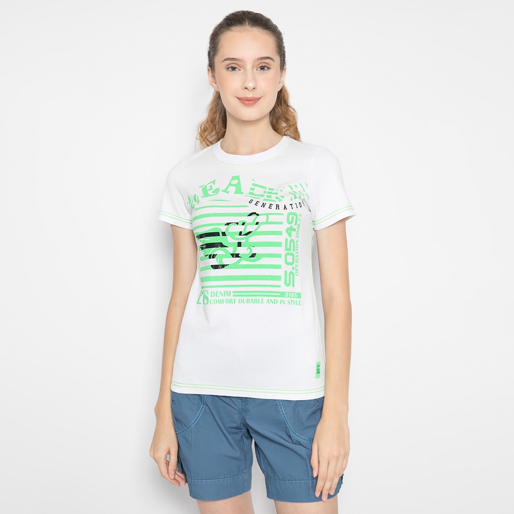 Jual LGS - Kaos Wanita - Lengan Pendek - Warna Putih - LLTS.555.T681M ...