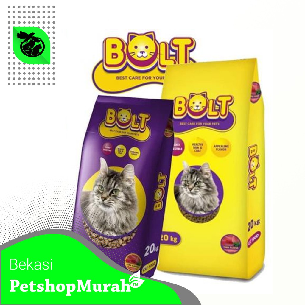 Jual Makanan Kucing Bolt 20 kg Cat Food 20kg Bolt Karungan Bentuk Ikan ...