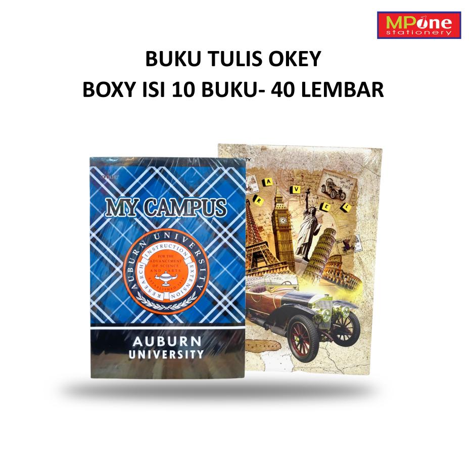 Jual (1 pack) Okey Buku Tulis Boxy 40 Lembar / Buku Tulis Sekolah Besar ...