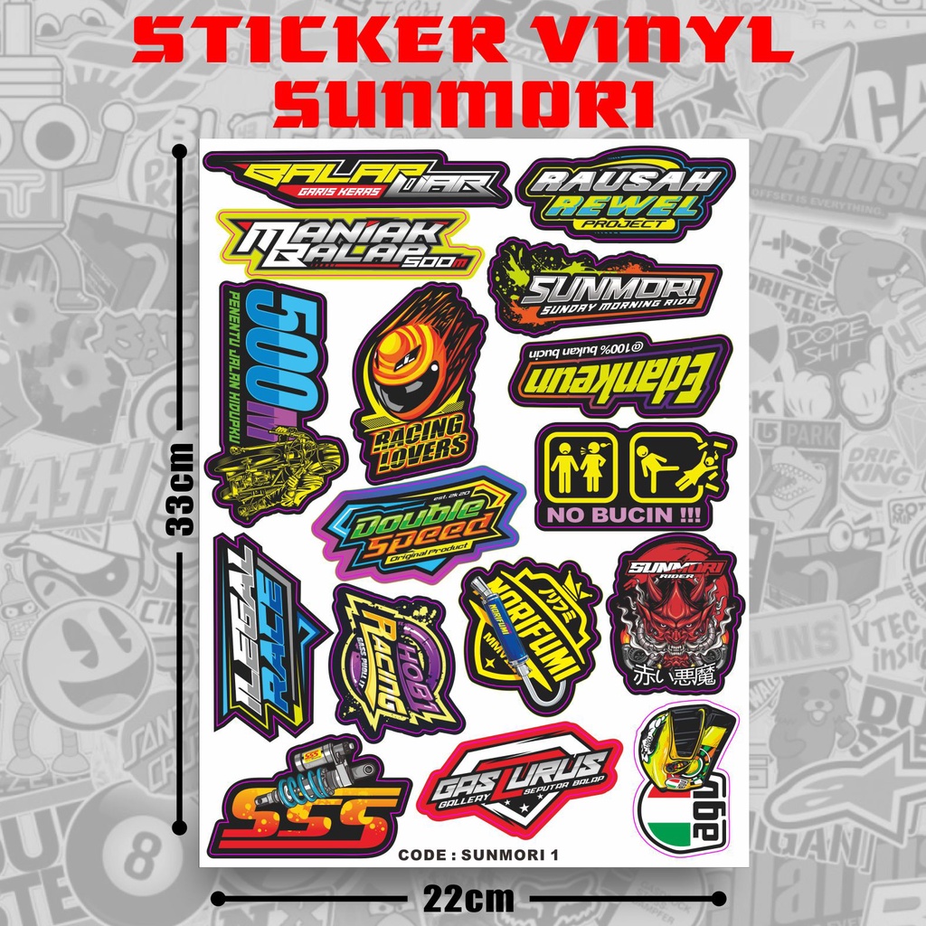 Jual STICKER RACING PRINTCUT SUNMORI | Shopee Indonesia
