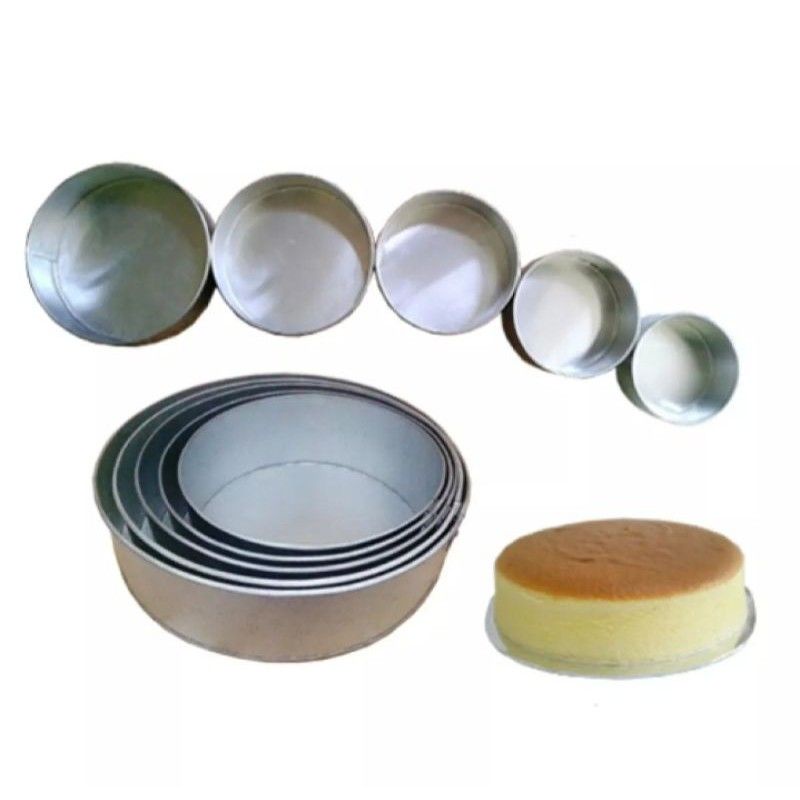 Jual Loyang bolu bulat susun/set/isi 5 tinggi 6cm bahan galvalum ...