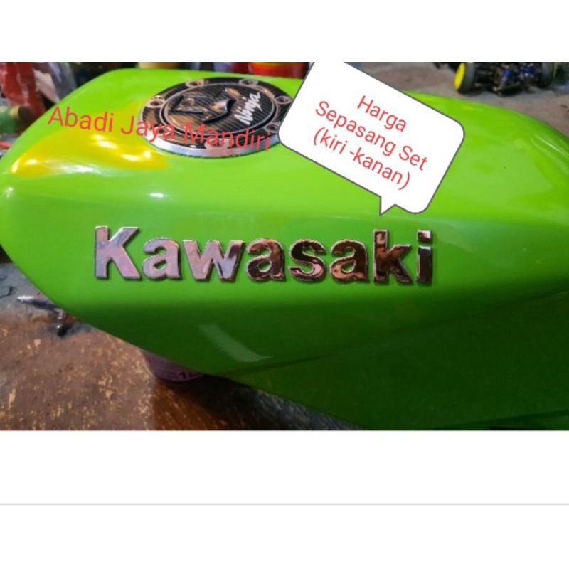 Jual 2 Pcs Stiker / Logo / Emblem Tangki Tengki Kawasaki Ninja R M ...