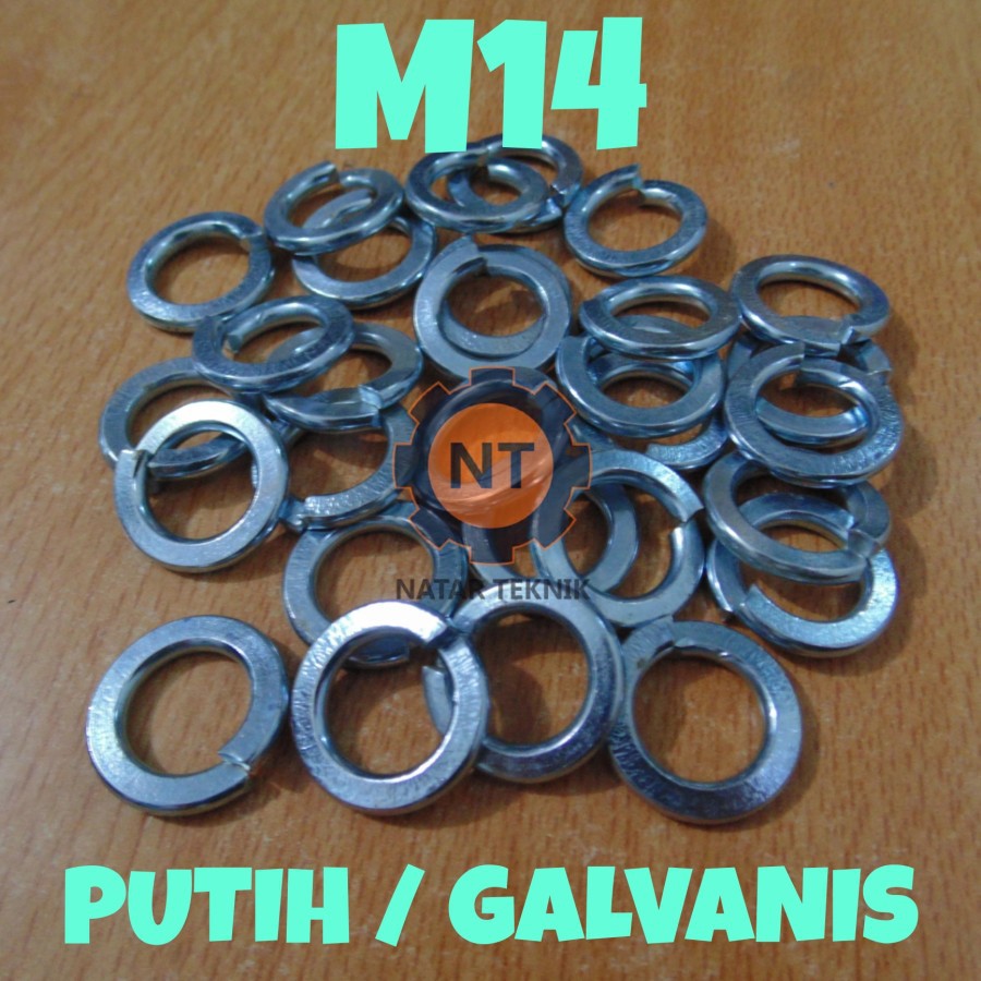 Jual Ring Per M14 Putih Galvanis (Spring Washer) | Shopee Indonesia