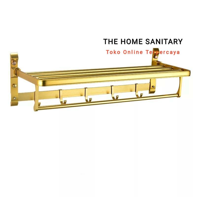 Jual Rak Handuk Lipat Stainless Gold Gantungan Handuk Lipat | Shopee ...