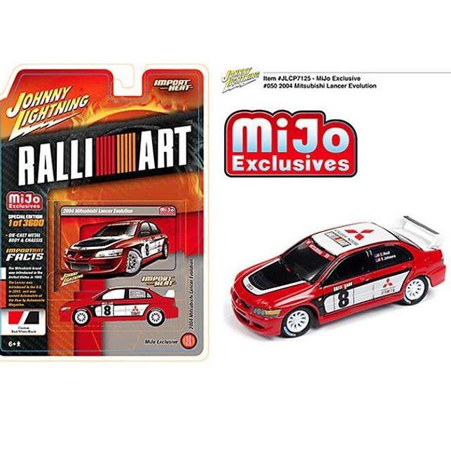 Jual Johnny Lightning RALLI ART - 2004 Mitsubishi lancer Evolution ...