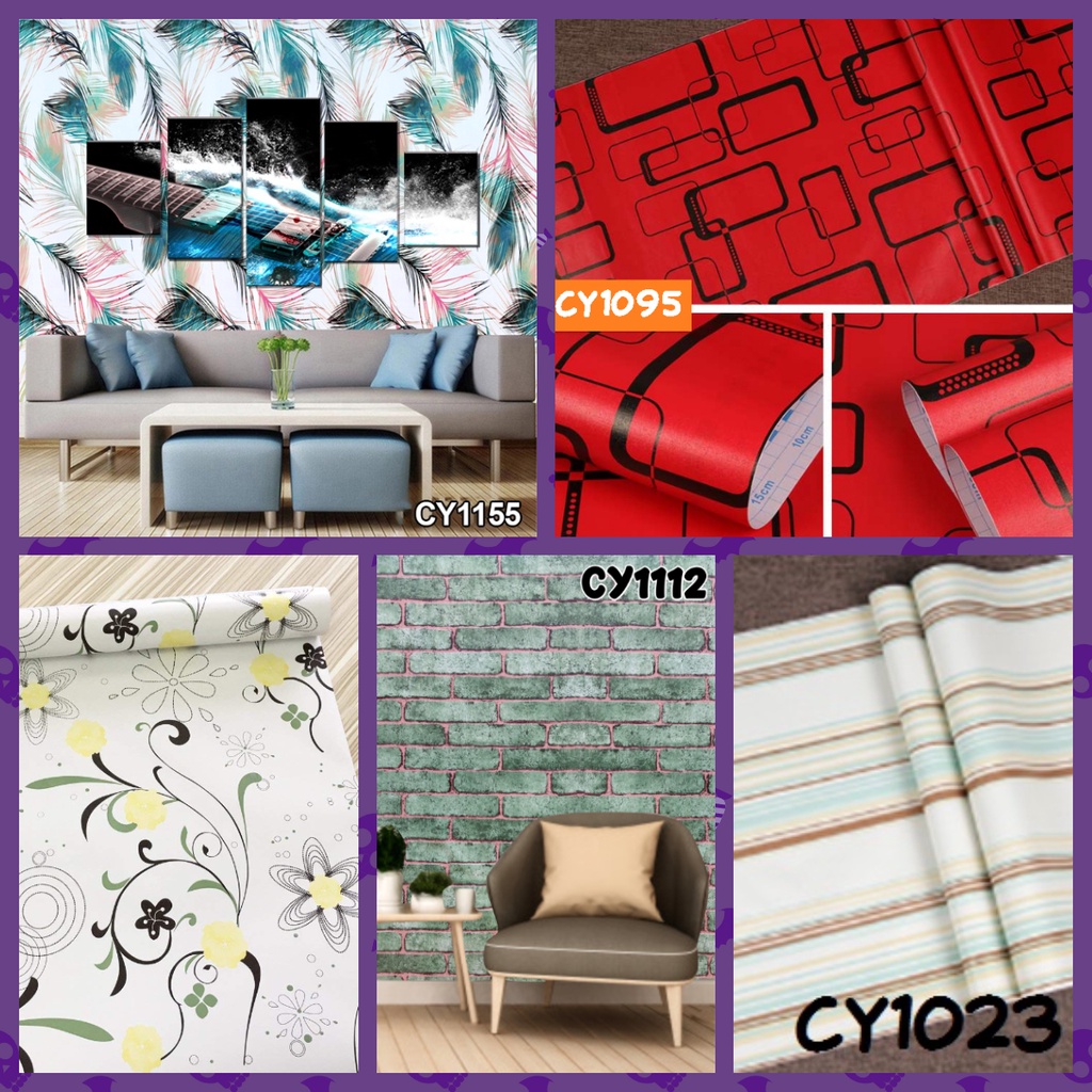 Jual Wallpaper dan Stiker CY untuk Dinding Ruang Tamu dan Kamar ...