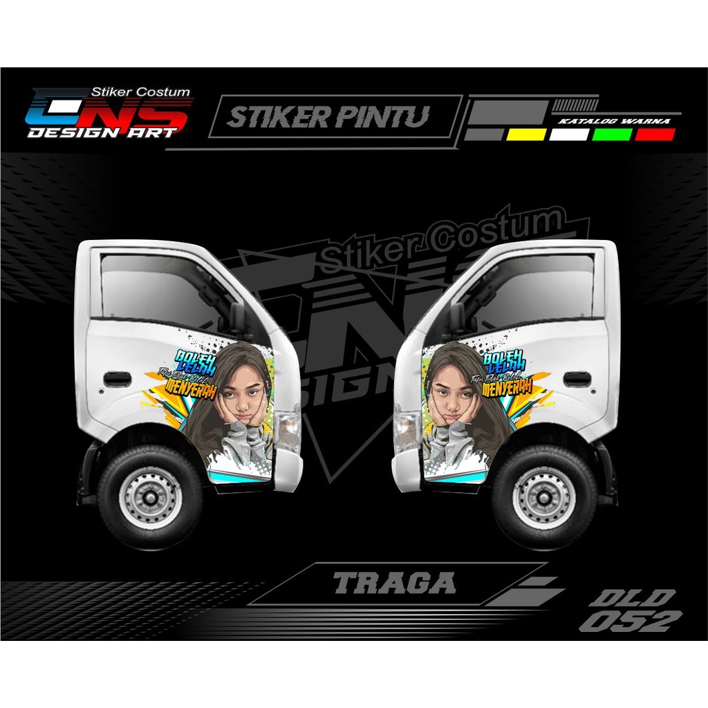 Jual Sticker Stiker Pintu Mobil Pick Up Isuzu Traga Sticker Stiker ...