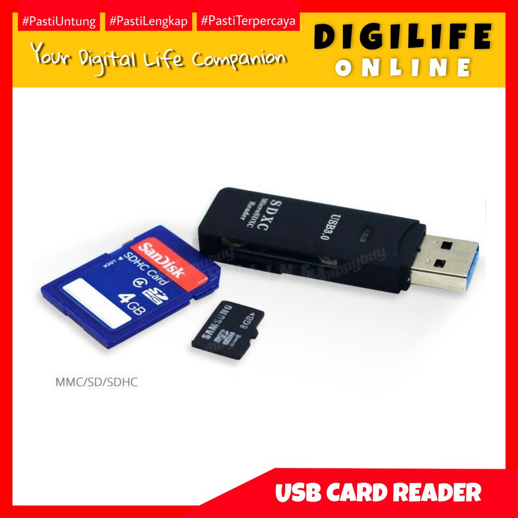 Jual Card Reader USB 3.0 MicroSD + SD Card Micro Adapter | Shopee Indonesia