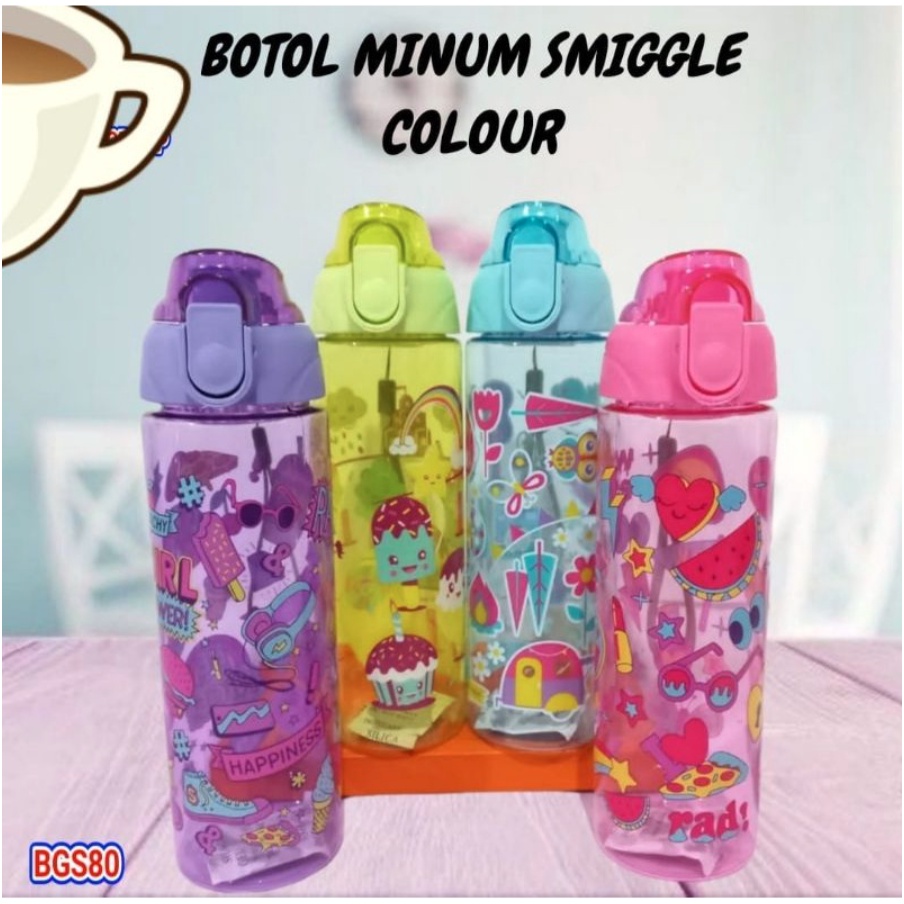 Jual BOTOL MINUM SMIGGLE COLORFUL WARNA UK. 600ML MOTIF LUCU UNIK ...