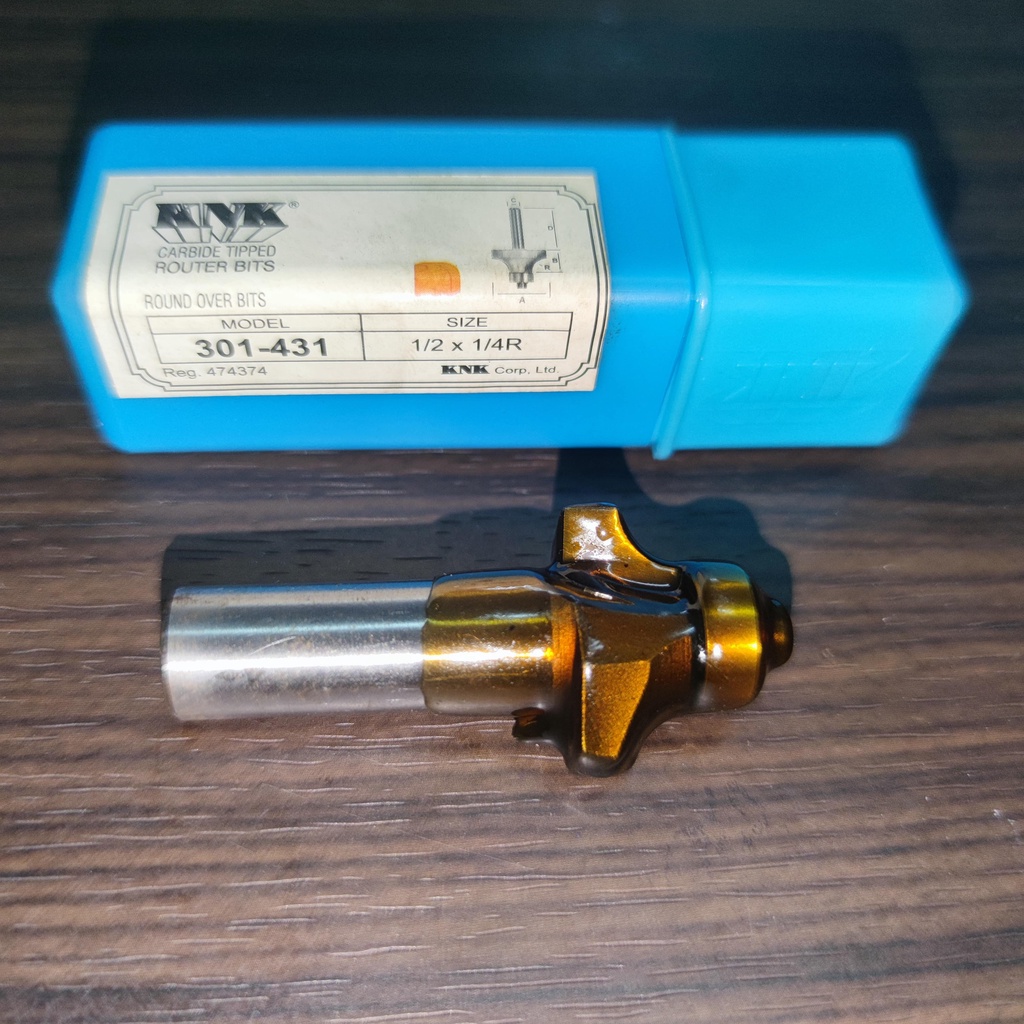 Jual MATA PROFIL KAYU 301-431 KNK (ROUND OVER BITS) (1/2 X 1/4R ...