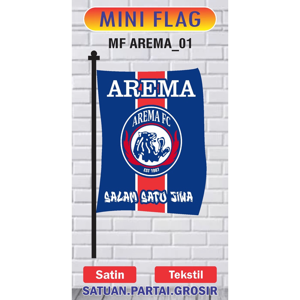 Jual Bendera Arema/MiniFlag Arema/Cetak Bendera Murah/Cetak MiniFlag ...