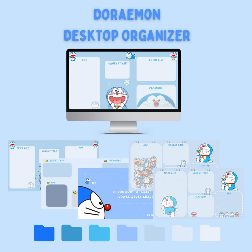 Jual Desktop Organizer Wallpaper for Windows and Macbook --- Doraemon ...