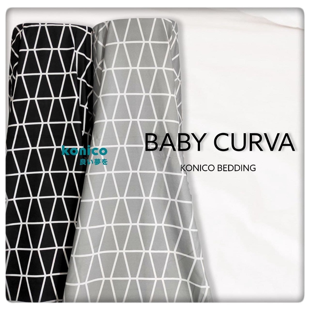 Jual KONICO Bahan Kain Sprei Bahan MIKROTEX Motif MINIMALIS BABY CURVA Meteran (kain meteran ...