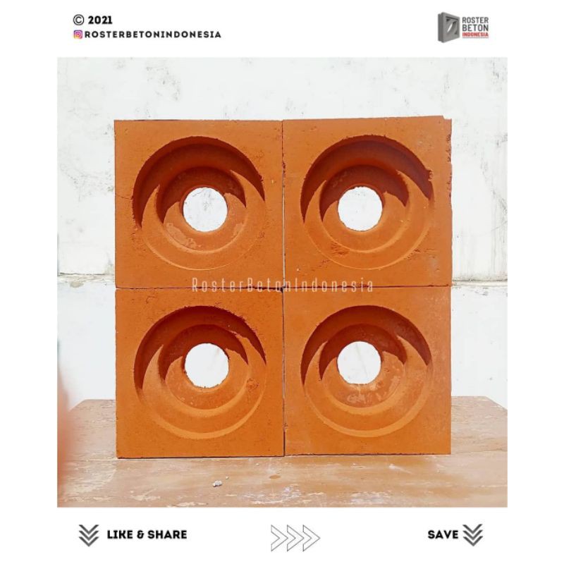 Jual roster triple bulat terracota | Shopee Indonesia