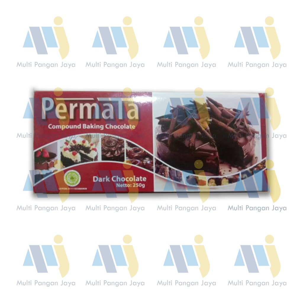 Jual Coklat Blok Coklat Batang PERMATA DARK Compound 250 Gram | Shopee ...