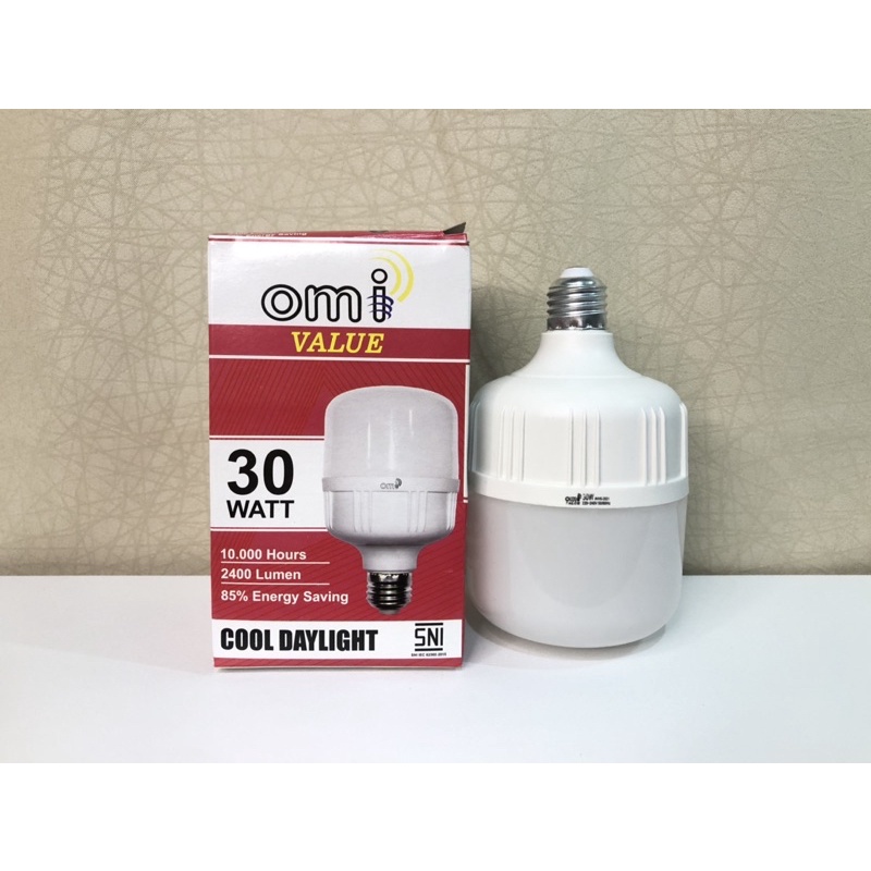Jual Bola Lampu OMI VALUE LED 30 Watt - Cahaya Putih ( OP-30W ) | Shopee Indonesia