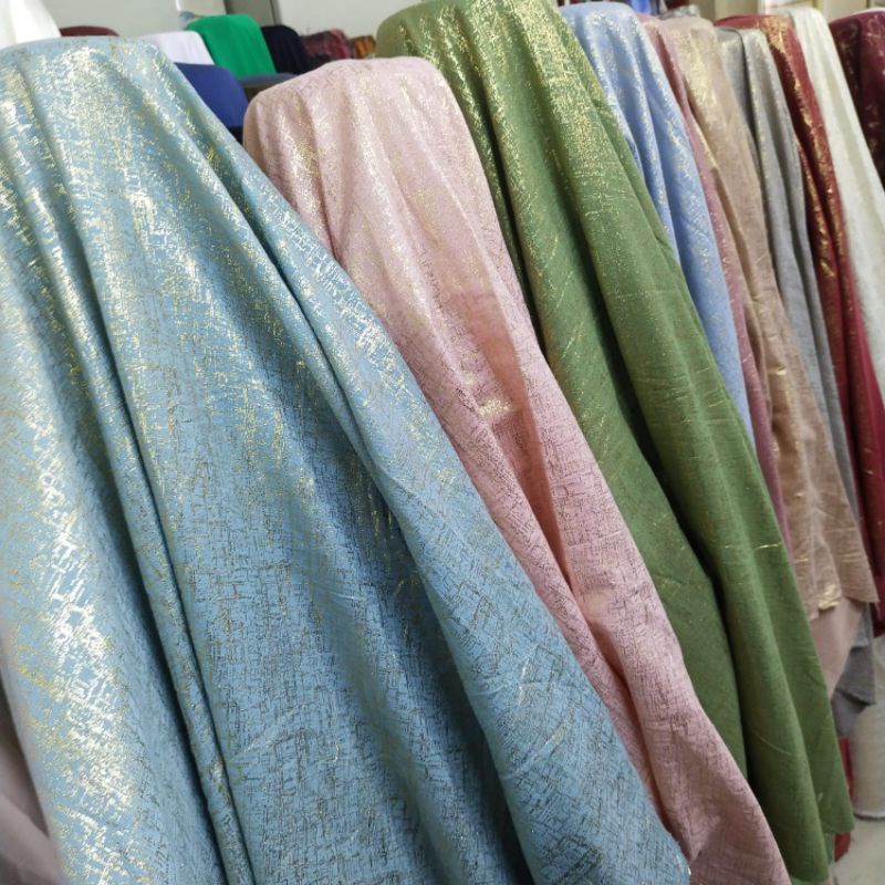 Jual Kain Katun linen rami gliter slup (harga permeter) | Shopee Indonesia