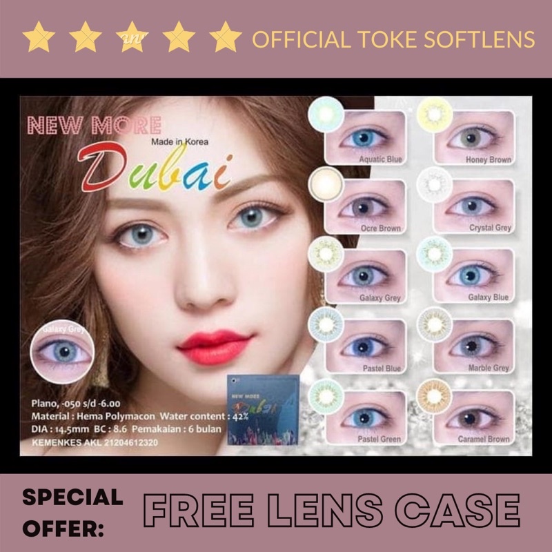 Jual Softlens New More Dubai Normal / Soft Lens New More Dubai Murah | Shopee Indonesia