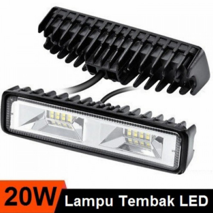 Jual (COD) Lampu Tembak Sorot Led Bar Cree 16 mata 20watt 12V - Lampu ...