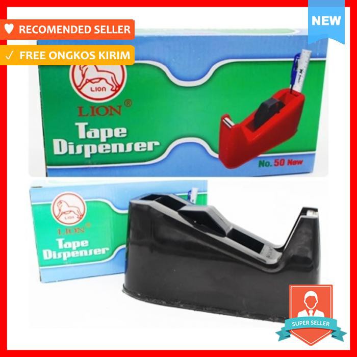 Jual Tempat Isolasi Tape Dispenser 1 Inch Lion No 50 - Pengikat ...