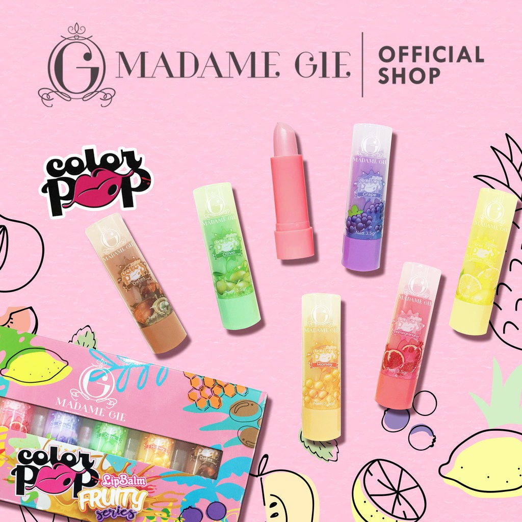 Jual AS Madame Gie Color Pop Lip Balm Fruity Series ColorPop / Pelembab ...