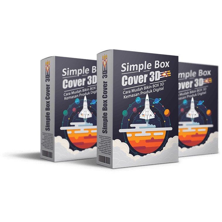 Jual Simple Box Cover 3D - Panduan Membuat Ecover 3D + Bonus Template ...