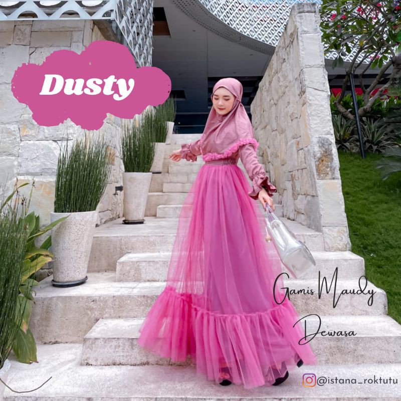 Jual Gamis Tutu Dewasa Maudy / Baju muslim Korea cantik kekinian ...