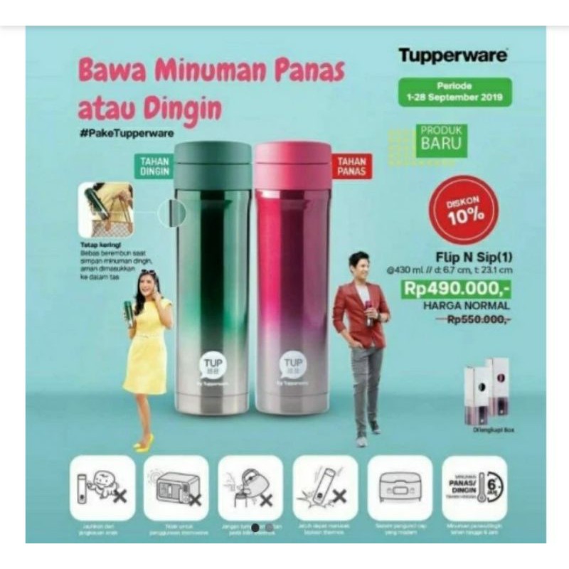 Jual termos flask tupperware 430ml (1pc) | Shopee Indonesia