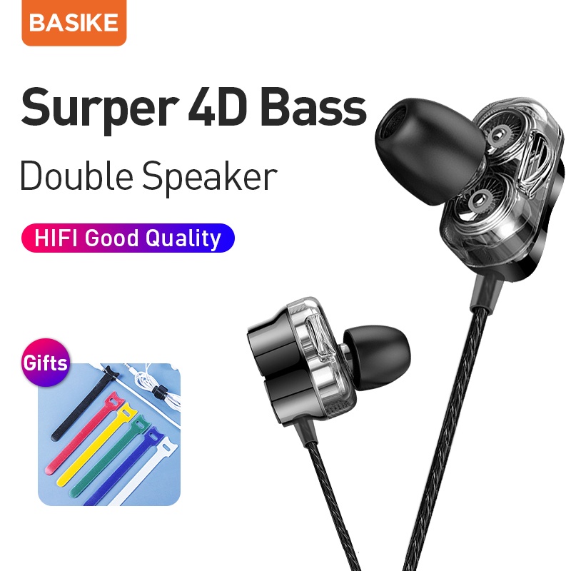 Jual BASIKE earphone hedset n-Ear Headphone gaming asli Klakson ganda ...