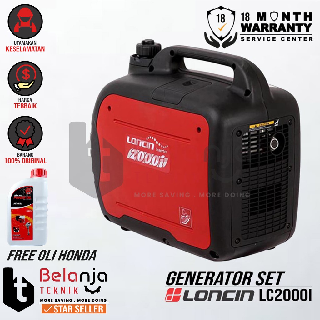 Jual Loncin Genset Silent Bensin LC 2000 I 1800 Watt Generator Set ...