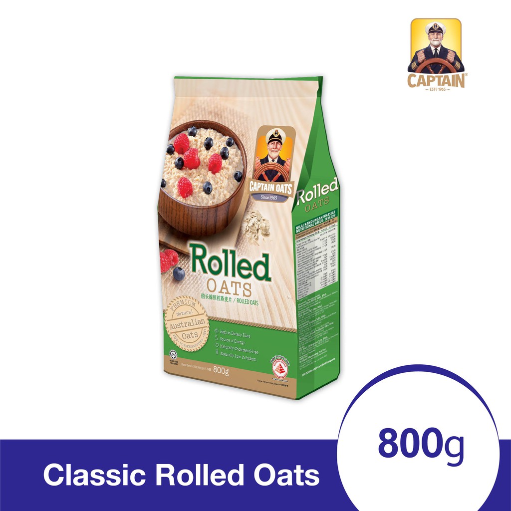 Jual Captain Oats Rolled Oats 800 gr | Shopee Indonesia