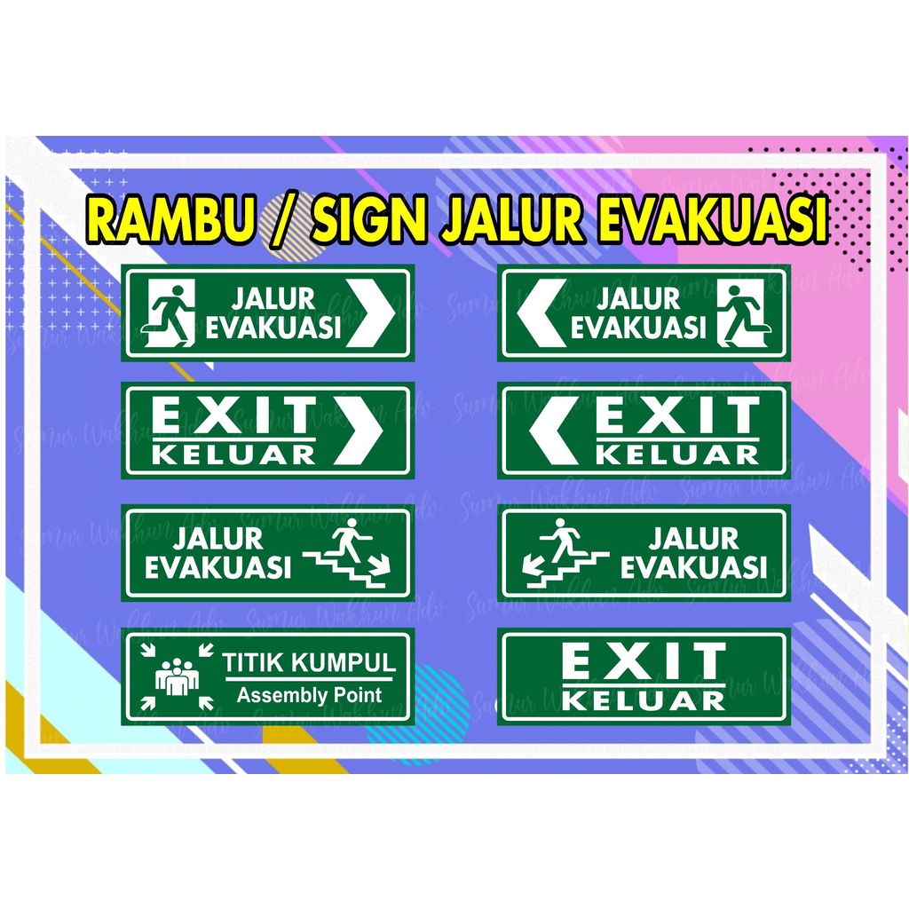 Jual RAMBU / SIGN JALUR EVAKUASI | Shopee Indonesia