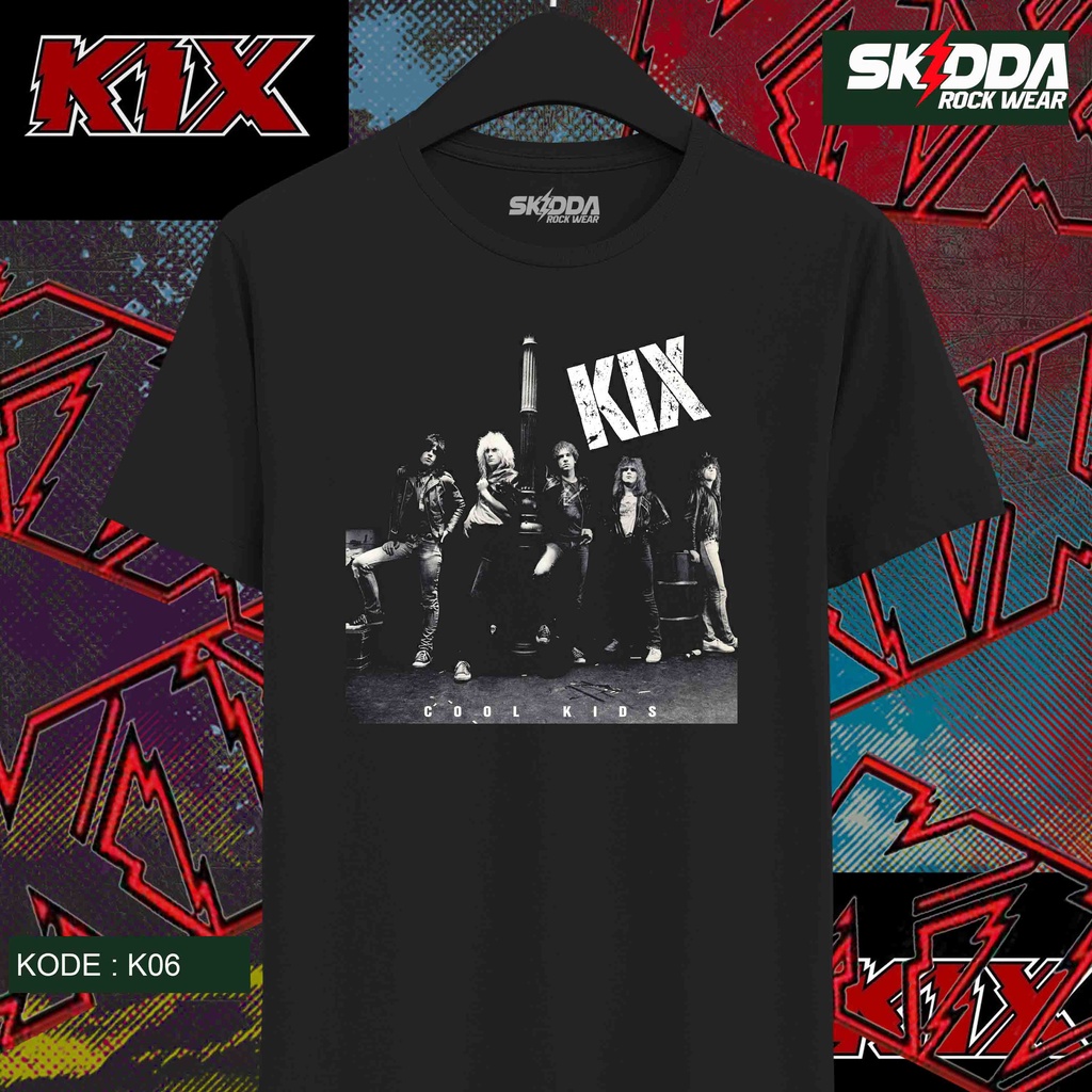 Jual T Shirt Kaos Band Rock KIX – Cool Kids– Premium Black NSA | Shopee ...