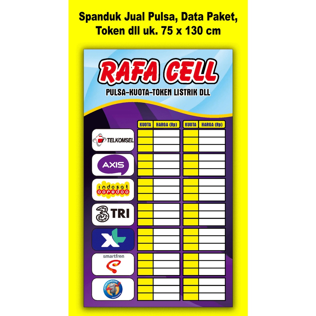 Jual Spanduk Banner Jual Pulsa Paket Data Token Murah | Shopee Indonesia