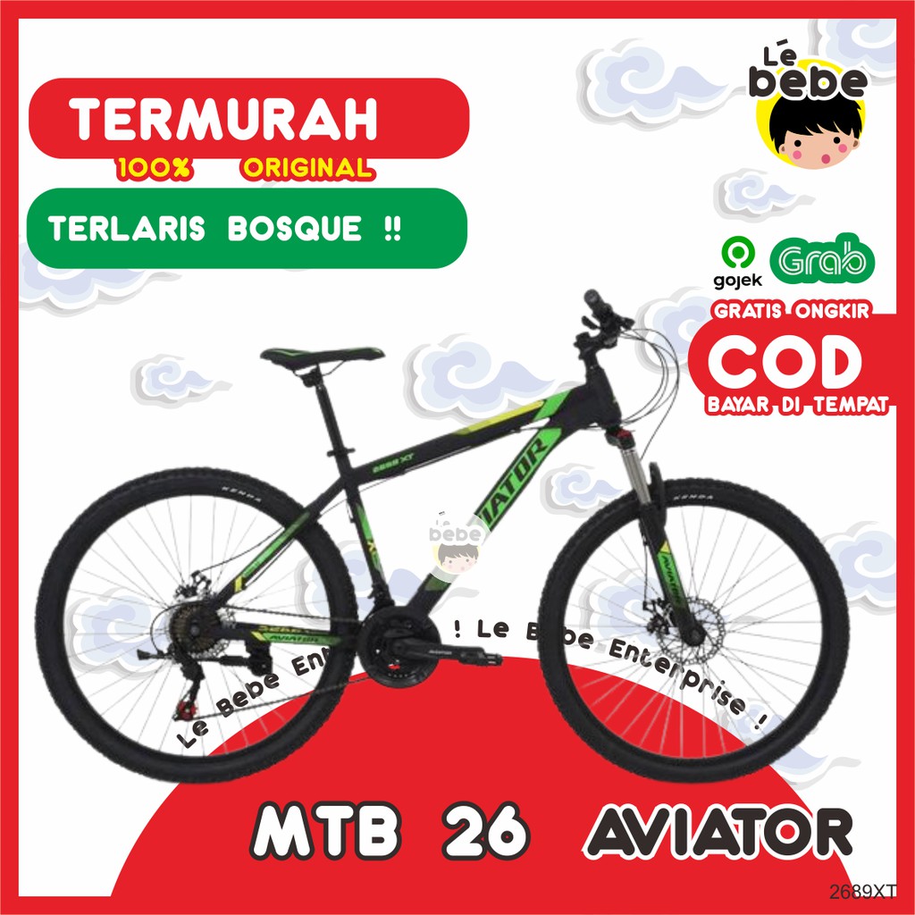 Jual Sepeda Gunung MTB 26 Aviator 2689 xt Sepeda Lipat Sepeda Gunung ...
