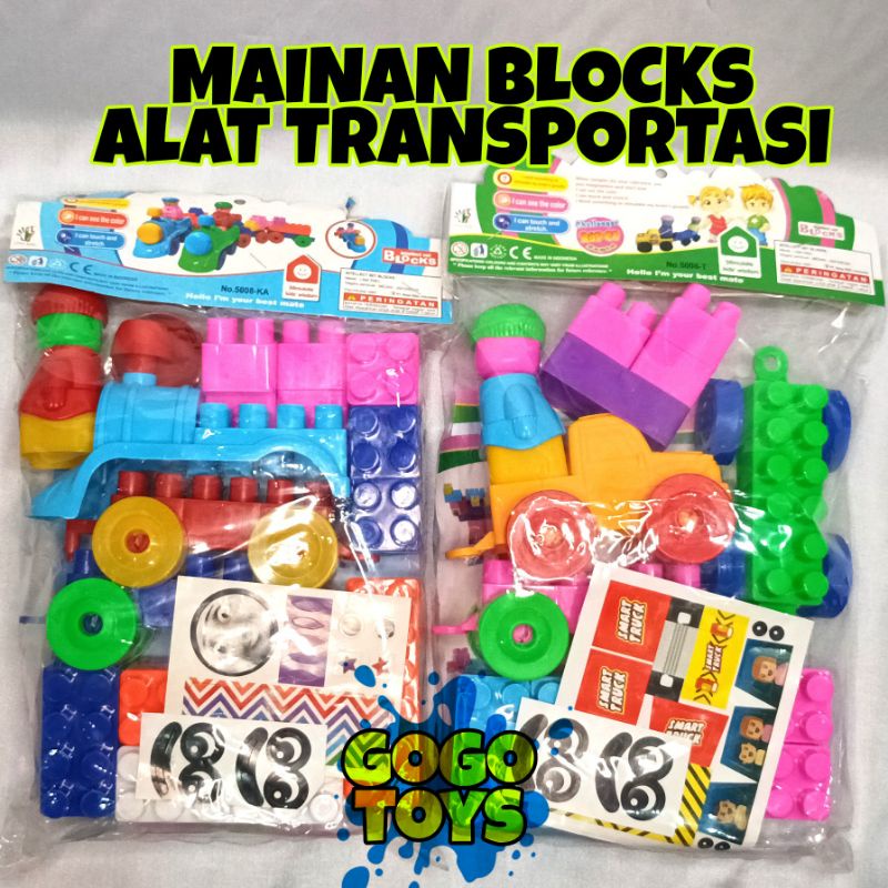Jual MAINAN EDUKASI BALOK SUSUN BLOCKS ISI 32PCS DAN ALAT TRANSPORTASI | Shopee Indonesia