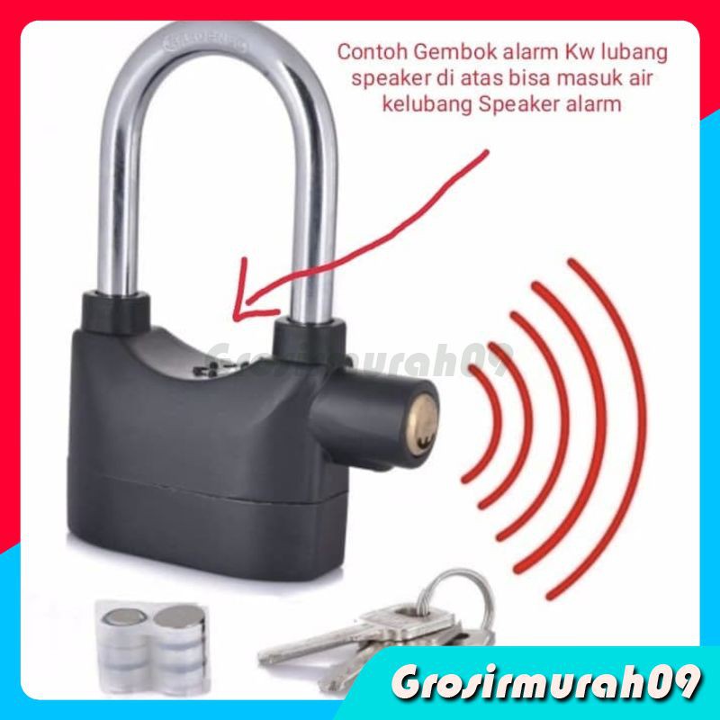 Jual GEMBOK ALARM ANTI MALING ORIGINAL ALARM LOCK KUNCI GEMBOK ALARM ...