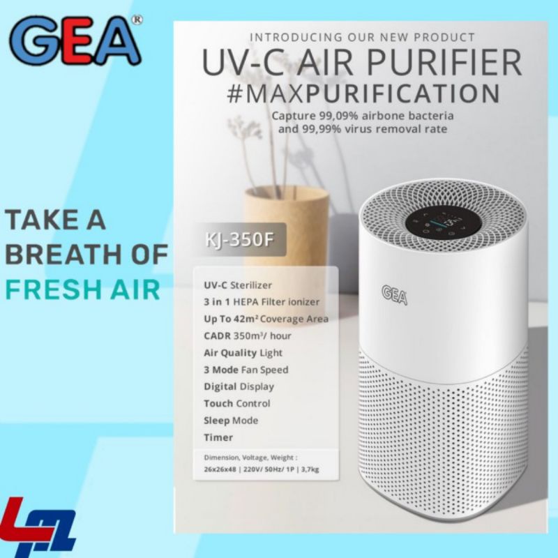 Jual GEA Air Purifier Negative Ion Generator KJ350F / KJ 350F | Shopee ...