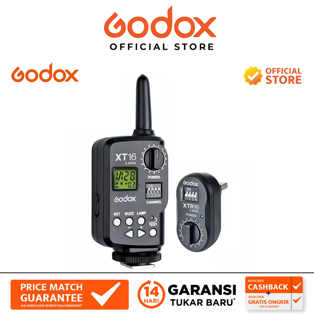 Jual Godox XT16 Wireless Power Control Flash Trigger Transmitter ...
