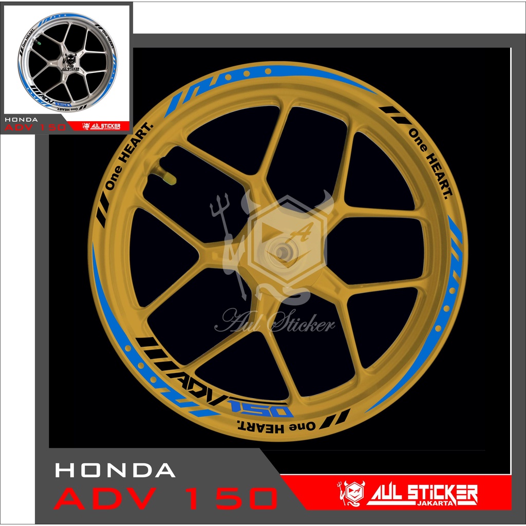 Jual STICKER VELG ADV 150 CUSTOM One HEART DEPAN BELAKANG | Shopee ...