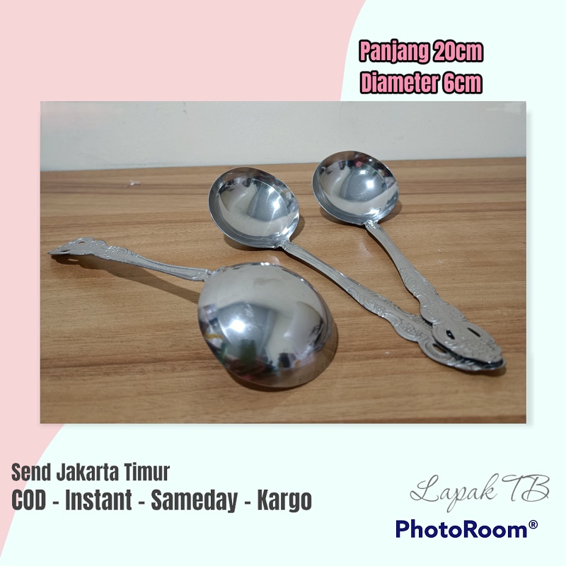 Jual Sendok Sayur / Sendok Sup Stainless Steel Motif 118 / Sendok sup ...