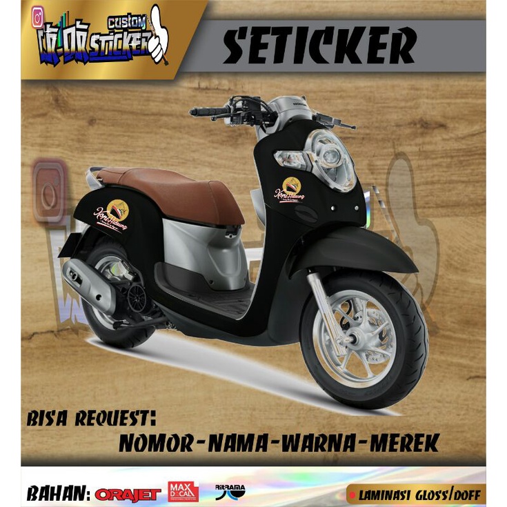 Jual STICKER MOTOR. KOPI HIDENG. BISA CUSTOM LOGO. PINDAH UKURAN MOTOR ...