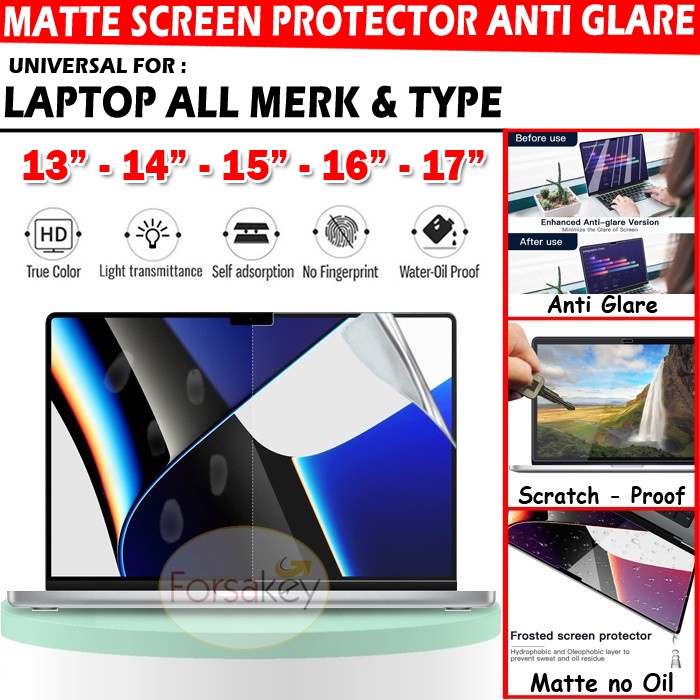 Jual UNIVERSAL UNTUK SEMUA LAPTOP Anti Gores Glare Layar 11 12 13 14 15 ...