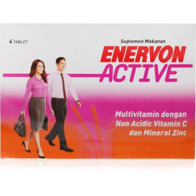 Jual Enervon C Active strip isi 4 tablet | Shopee Indonesia