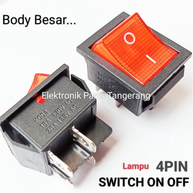 Jual SWITCH ON OFF BESAR NYALA 4PIN SWITCH ON OFF 4PIN SWITCH ON OFF 4 ...