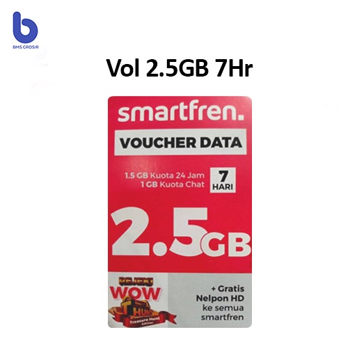 Jual Voucher Smartfren Volume Based 2.5GB 7 Hr (1.5GB Utama + 1GB Chat ...