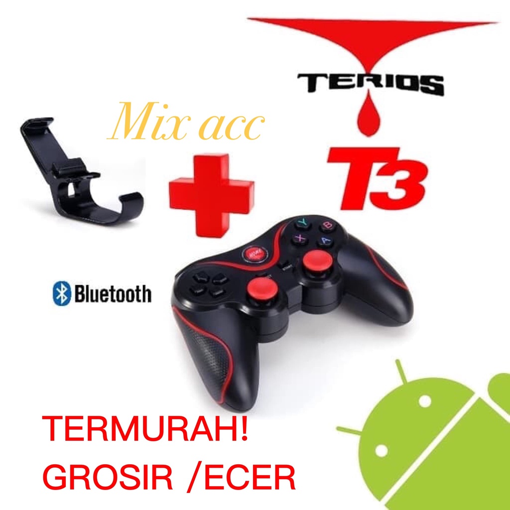 Jual Gamepad Bluetooth Controller for Android Terios X3 With Holder ...