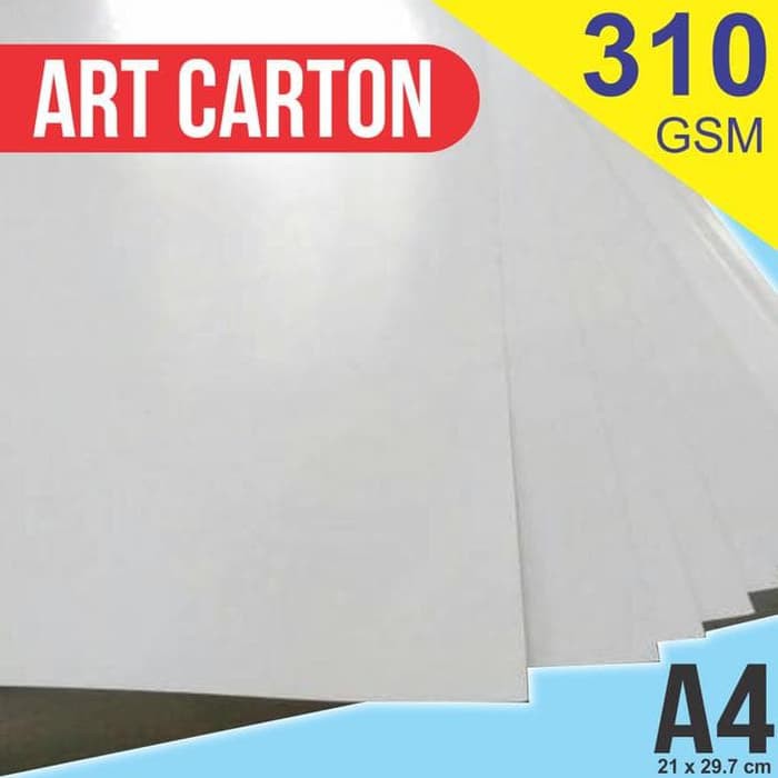 Jual KERTAS ART CARTON 310 Gsm A4 ( AC 310 21 CM X 29.7 CM ) | Shopee ...